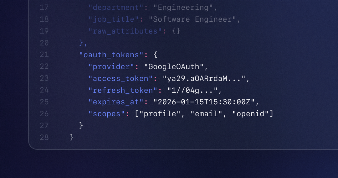 OAuth tokens available in Standalone SSO API | WorkOS